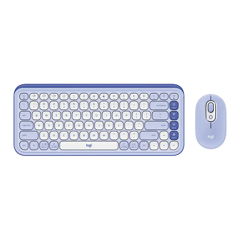 Logitech POP Icon Keyboard and Mouse Combo (Lilac and Off White) - KC ...